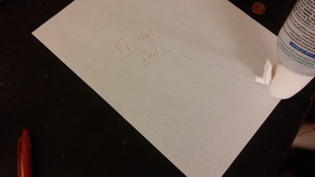 Friction Pen | Swarthmore Physics Demonstrations